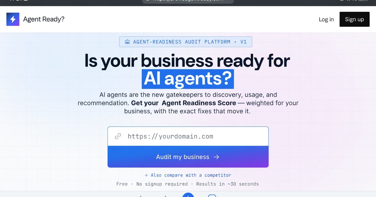 Is your business ready for AI agents? · Are We Agent Ready?